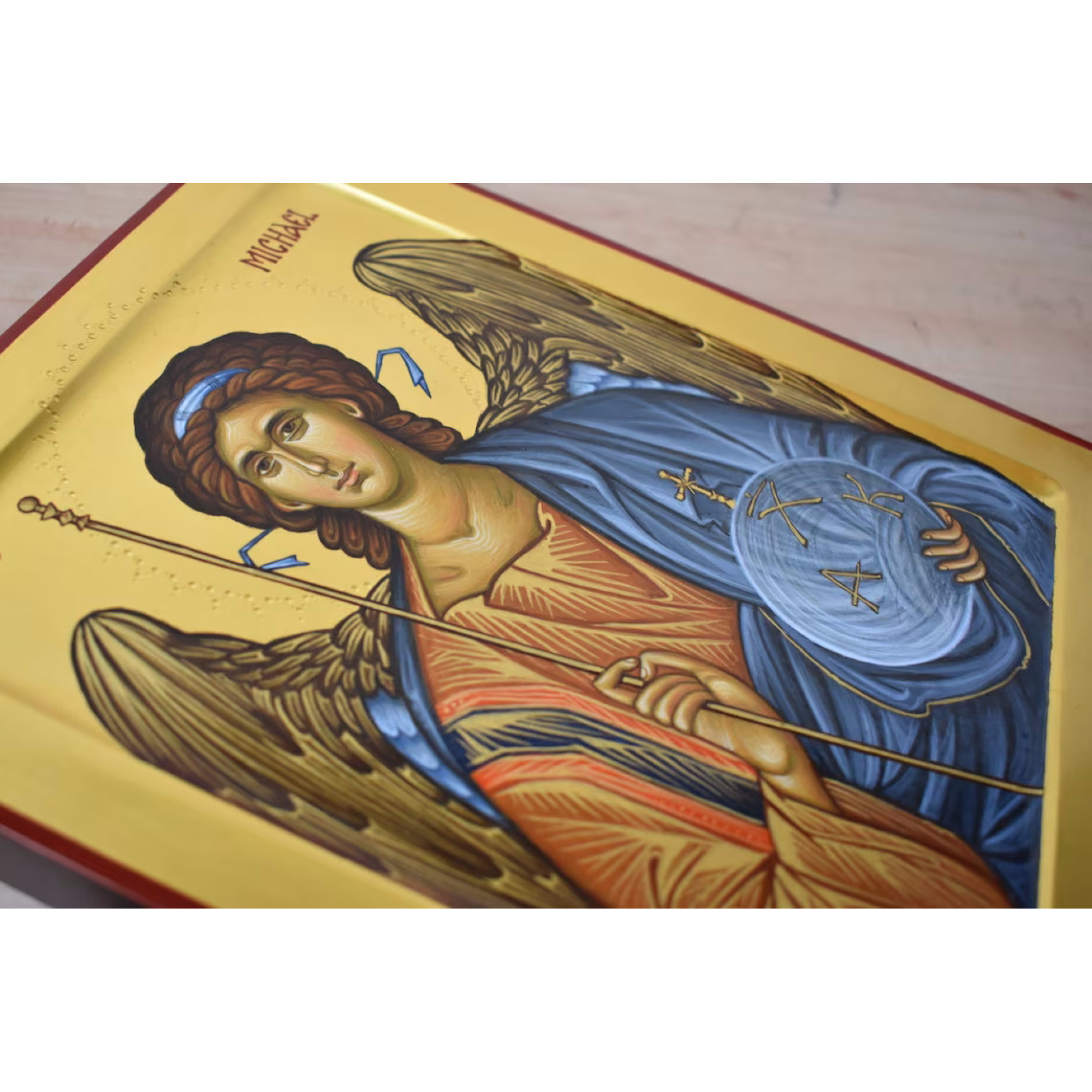 Archangel Michael orthodox icon hand painting icon egg tempera hand ...